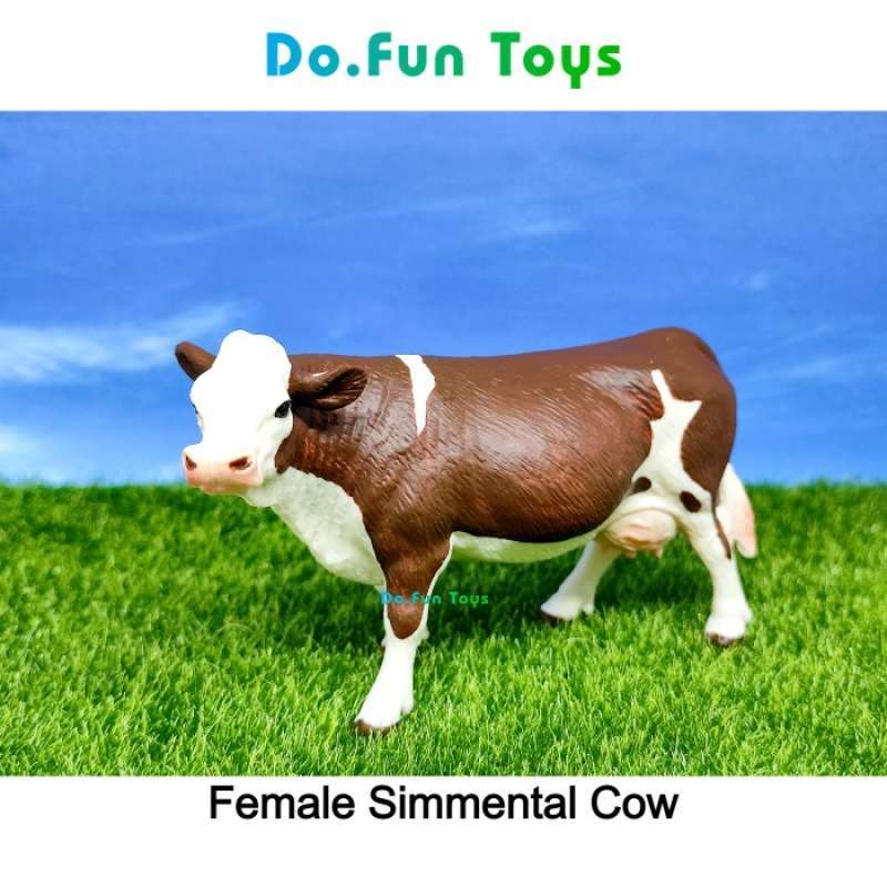 Promo FEMALE SIMMENTAL COW ANIMAL FIGURE / MINIATUR SAPI SIMMENTAL ...