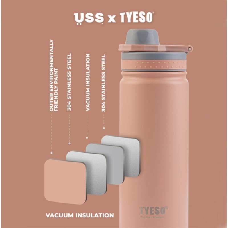 Promo Uss X Tyeso Tumbler Minum Sports 750ml & 530ml Stainless Steel ...