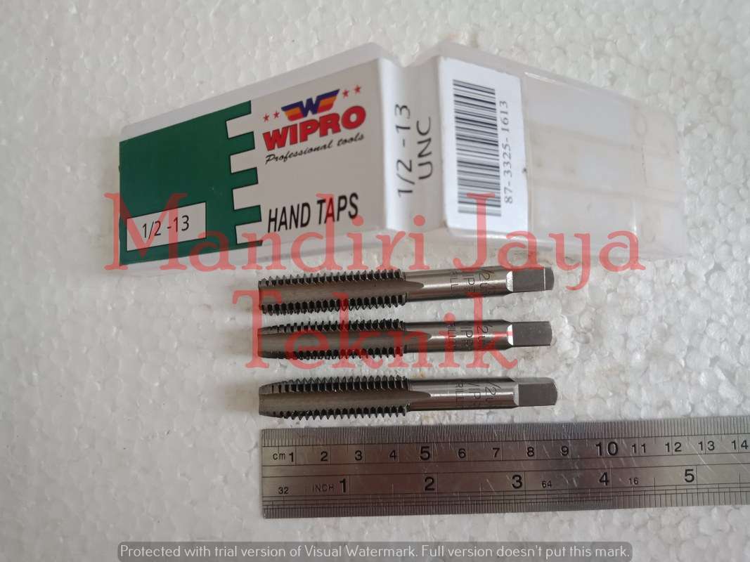 Jual Handtap / Alat Tapping Hand Tap set 3pcs 1/2 x 13 WIPRO di Seller ...