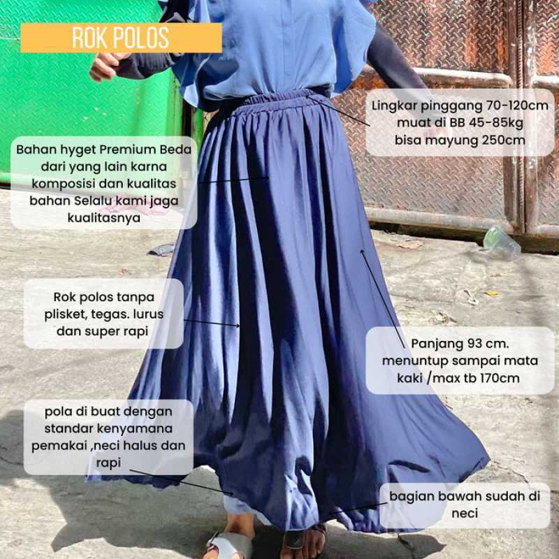 Promo Rok Polos Mayung Muslim Hyget Super Panjang / Bawahan Wanita ...