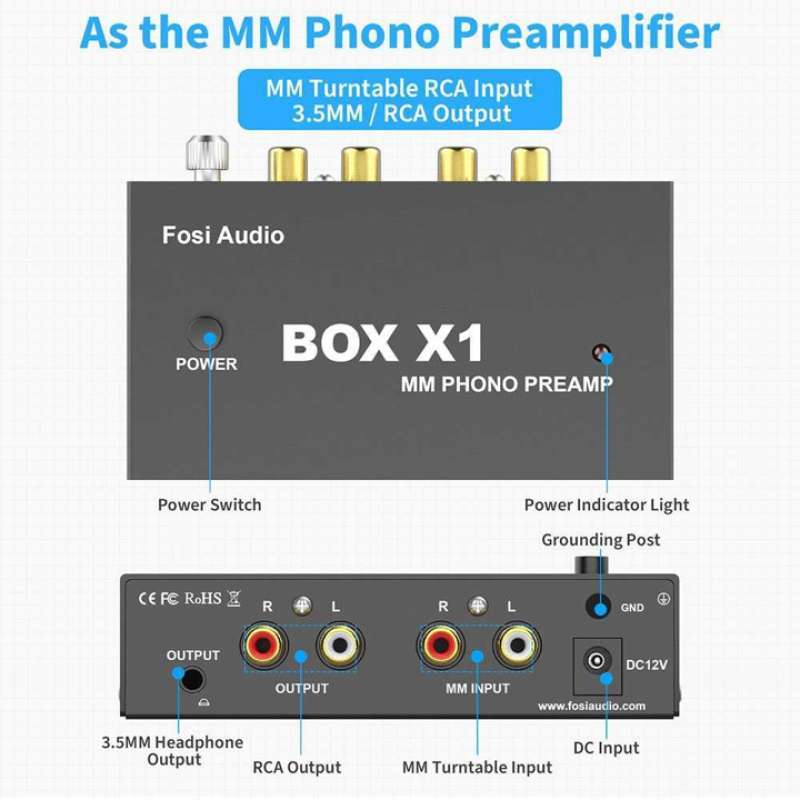 Promo Preamplifier HiFi Phono Turntable Preamp BOX X1 Amplifier Mixer ...