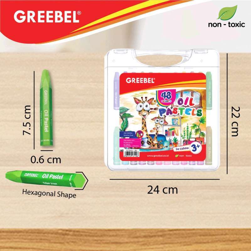 Jual Greebel Crayon Krayon Oil Pastel 48 Warna / Kids Oil Pastel Di ...