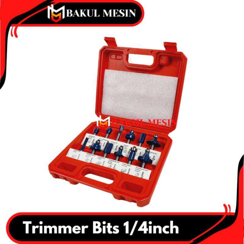 Promo mata profil kayu trimmer router 1/4 router bit set Diskon 23% di ...