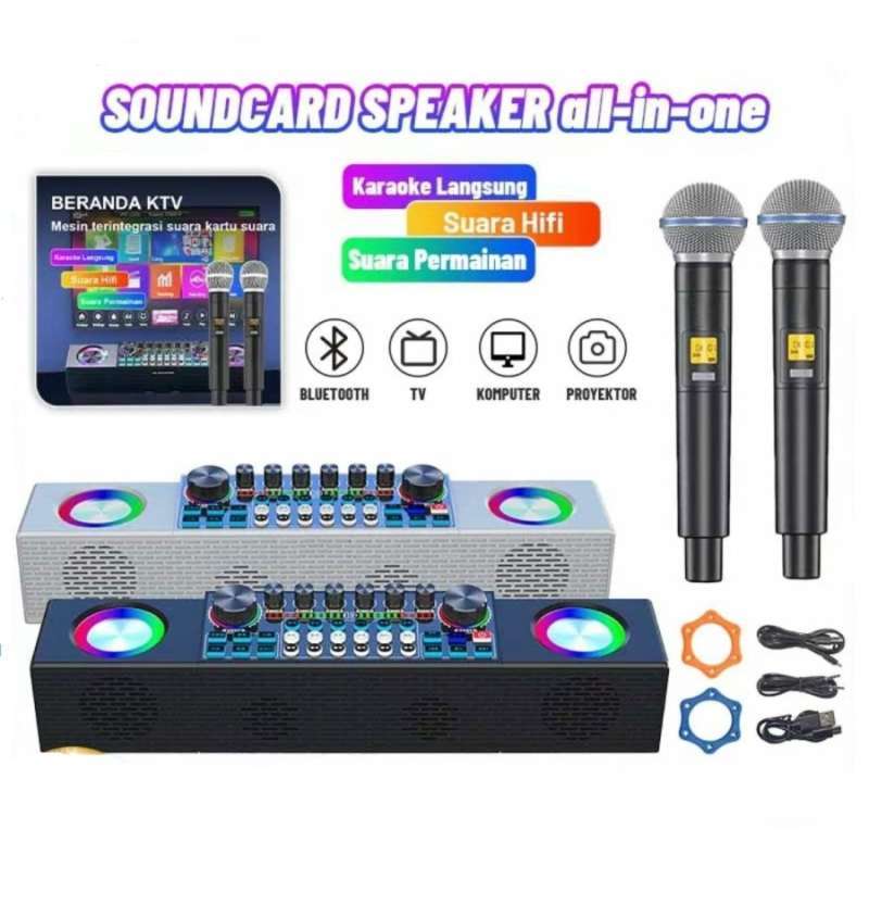 Jual SOUNDCARD SPEAKER all-in-one SY6 Bluetooth sound card with ...