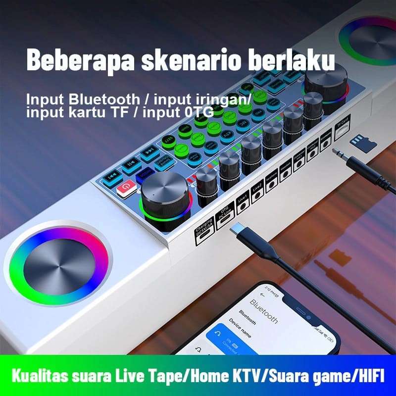 Jual SOUNDCARD SPEAKER all-in-one SY6 Bluetooth sound card with ...