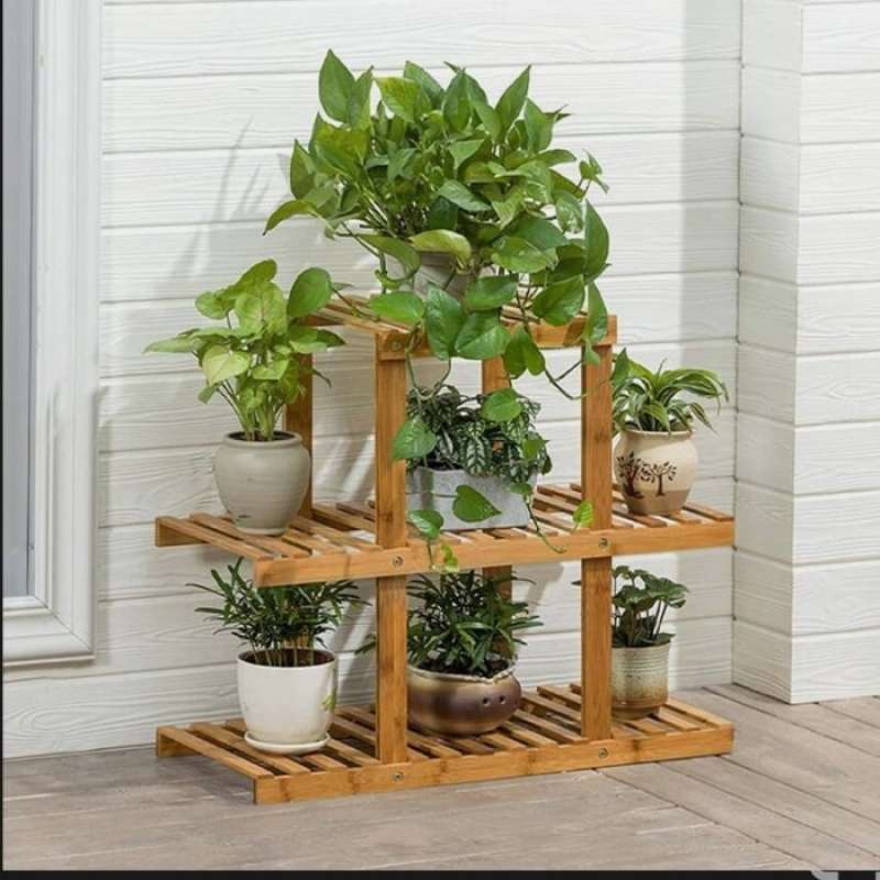 Promo Rak Tanaman Kayu/Rak Tanaman Cantik/Rak Tanaman Hias/Plants Stand ...