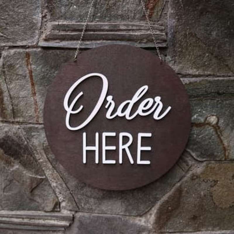 Promo Terbaik Order Here Signage Diskon 31% di Seller Blark Fly Market ...