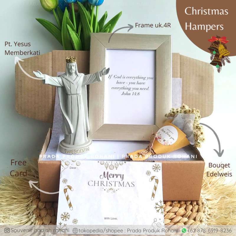 Promo New Hampers Natal/Kado Natal/Hadiah Natal/Patung Yesus Memberkati ...