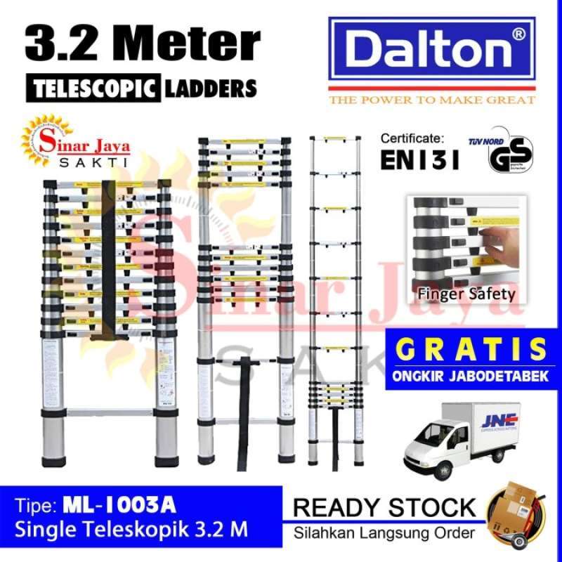 Promo Tangga Teleskopik 3.2M Dalton Ml-1003A , Alumunium Telescopic Terbaik Diskon 23% di Seller ...