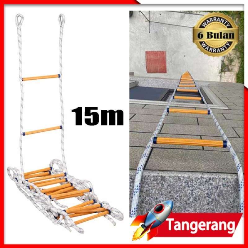 Promo 15 Meter Tangga Tali Kapal Tangga Tali Darurat Fire Escape Ladder ...
