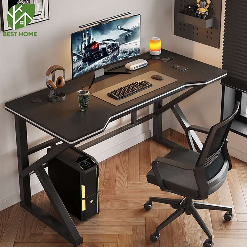Promo Meja Gaming Hitam Meja Komputer Meja PC Meja Kantor 160CM - 120× ...