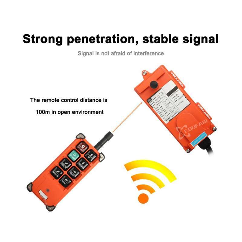 Promo Telecrane F21-E1B Remote Wireless Industrial Hoist Crane Push ...