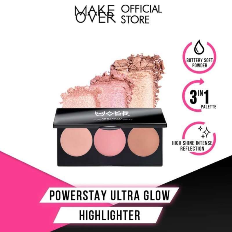 Jual MAKE OVER Powerstay Ultra Glow Highlighter Highlighter Pallete 3 ...