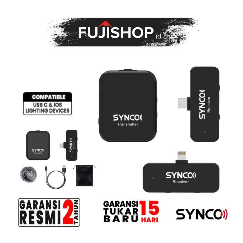 Promo Synco G1L / G1T Wireless Microphone Lightning USB C Devices Garansi Resmi - G1L Diskon 5% ...