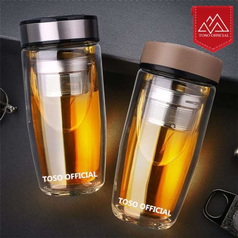Promo Sale Botol Minum Teh Infuser Tea Double Wall Glass Bottle ...