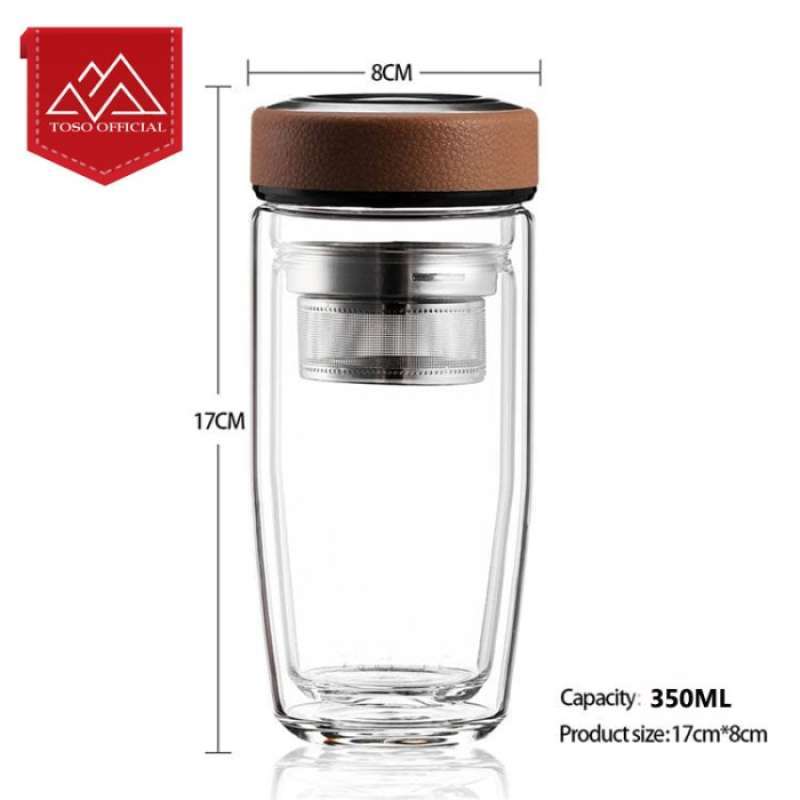 Promo Sale Botol Minum Teh Infuser Tea Double Wall Glass Bottle ...