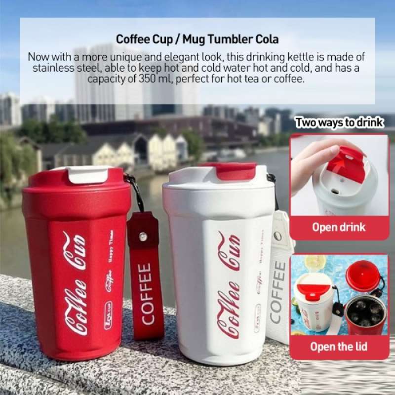 Promo TERMOS KOPI BOTOL MINUM PORTABLE CUP ANTI PECAH TUMPAH MINI ...