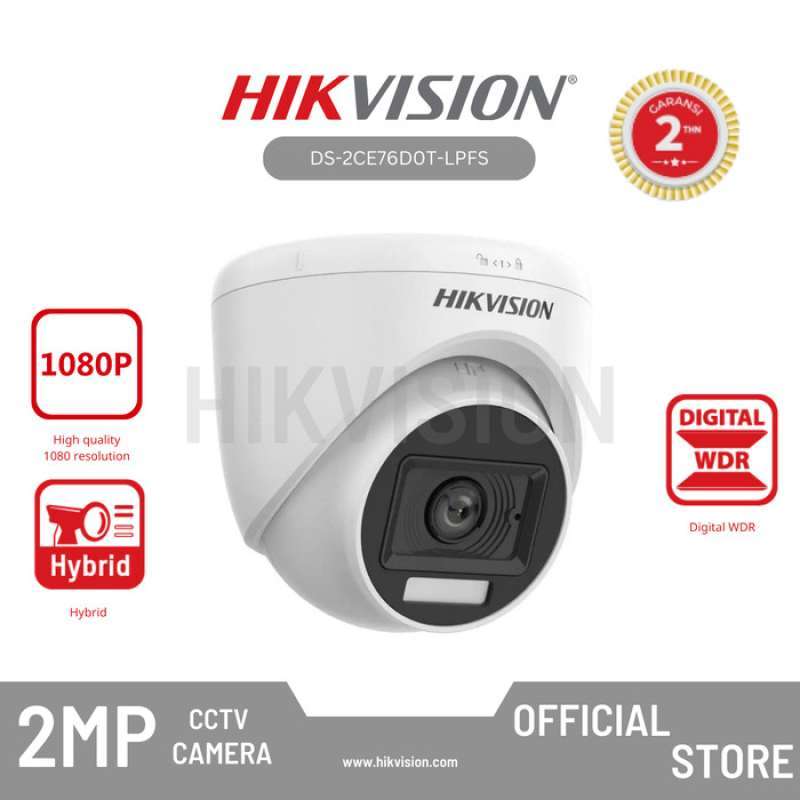 Promo Baru Hikvision Cctv Ds-2Ce76D0T-Lpfs 2Mp Smart Hybrid Light Audio ...