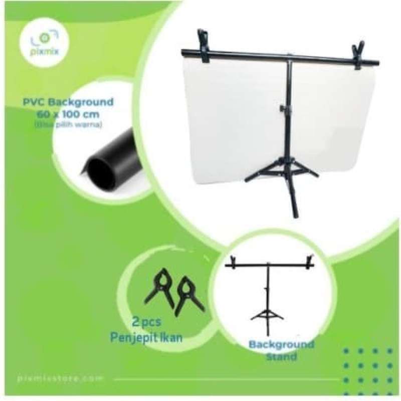 Promo New Mini Studio Background Foto Background 60 X 100cm + Stand ...