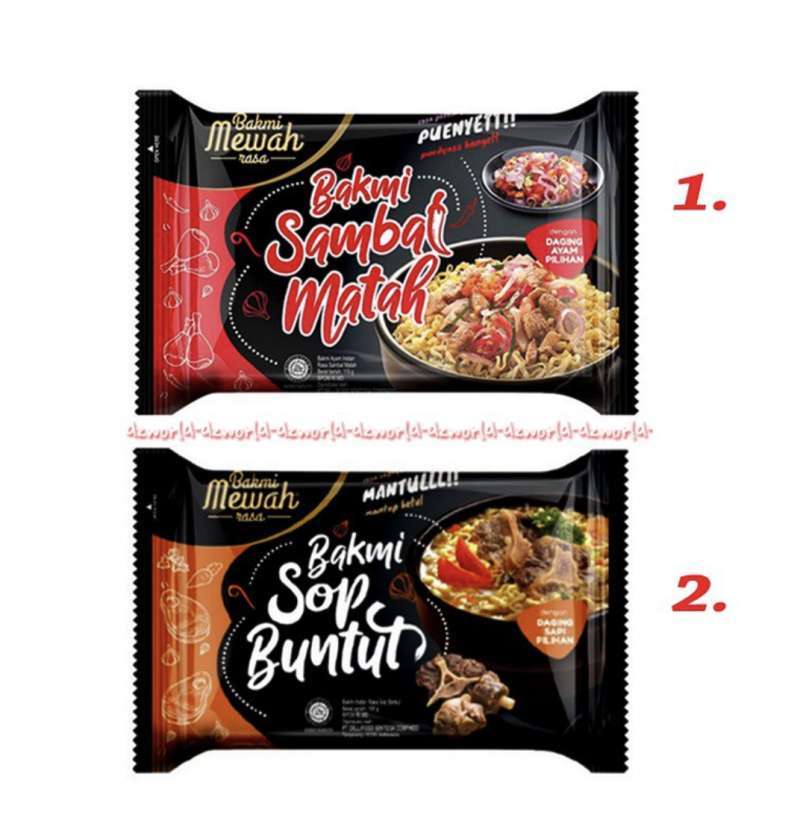 Jual Bakmi Mewah 122gr Bakmie Sop Buntut Sambal Matah Instant Mie Instan Kuah Dengan Daging Asli