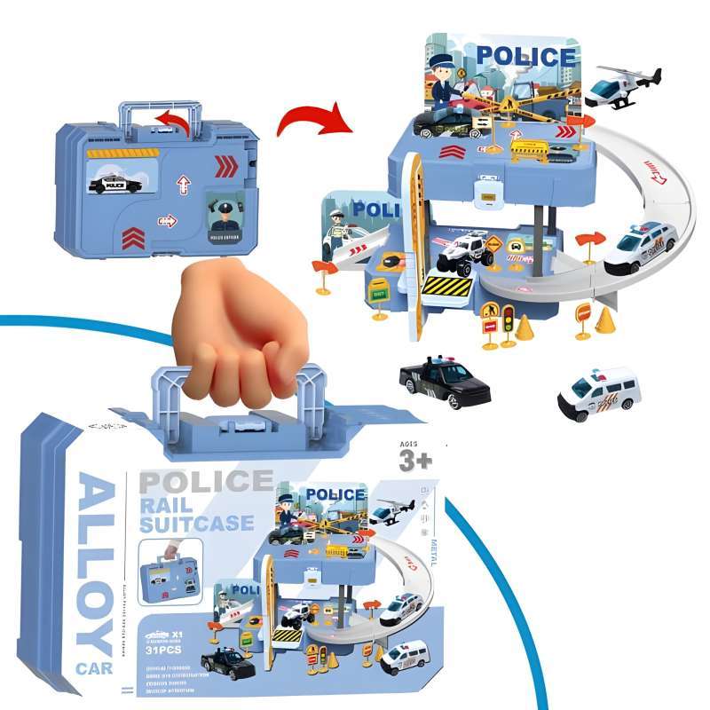 Promo Toy Studio Mainan Anak Koper Track Rail Suitcase Car Parking ...