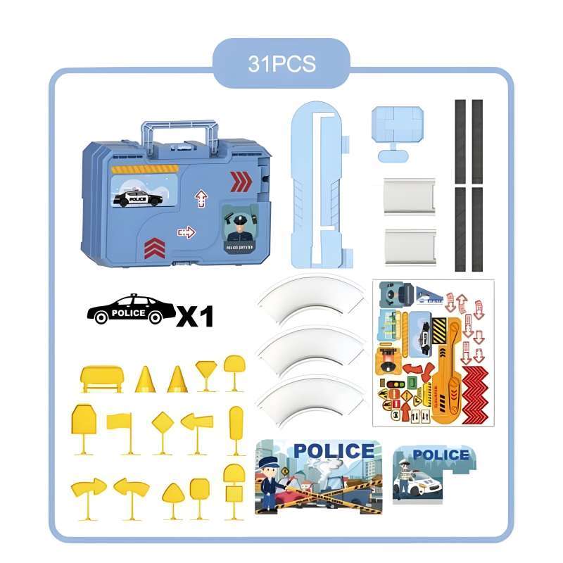 Promo Toy Studio Mainan Anak Koper Track Rail Suitcase Car Parking ...