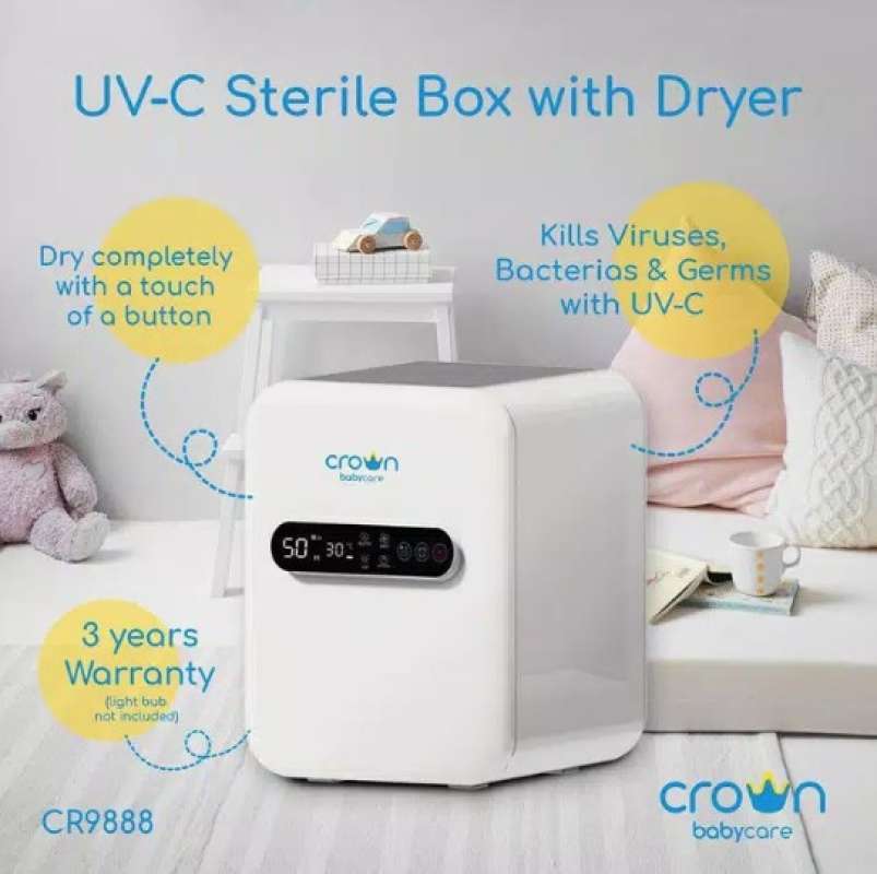 Promo Crown CR9888 | UV-C Sterilizer and Dryer - Multicolor Blue Diskon 23% di Seller Luarbiasa ...