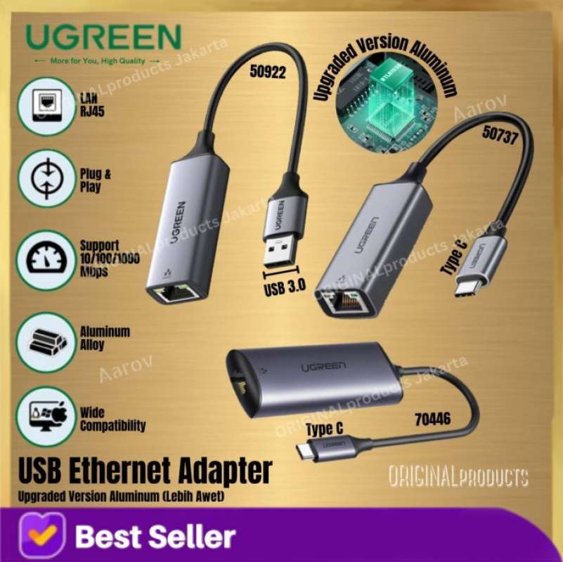Promo Ugreen USB3.0 to Lan ke RJ45 Converter Ethernet Adapter macbook ...