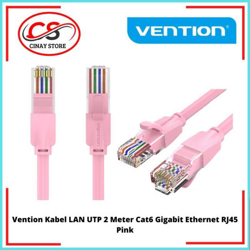 Promo Vention Kabel Lan Utp 2 Meter Cat6 Gigabit Ethernet Rj45 - Pink ...