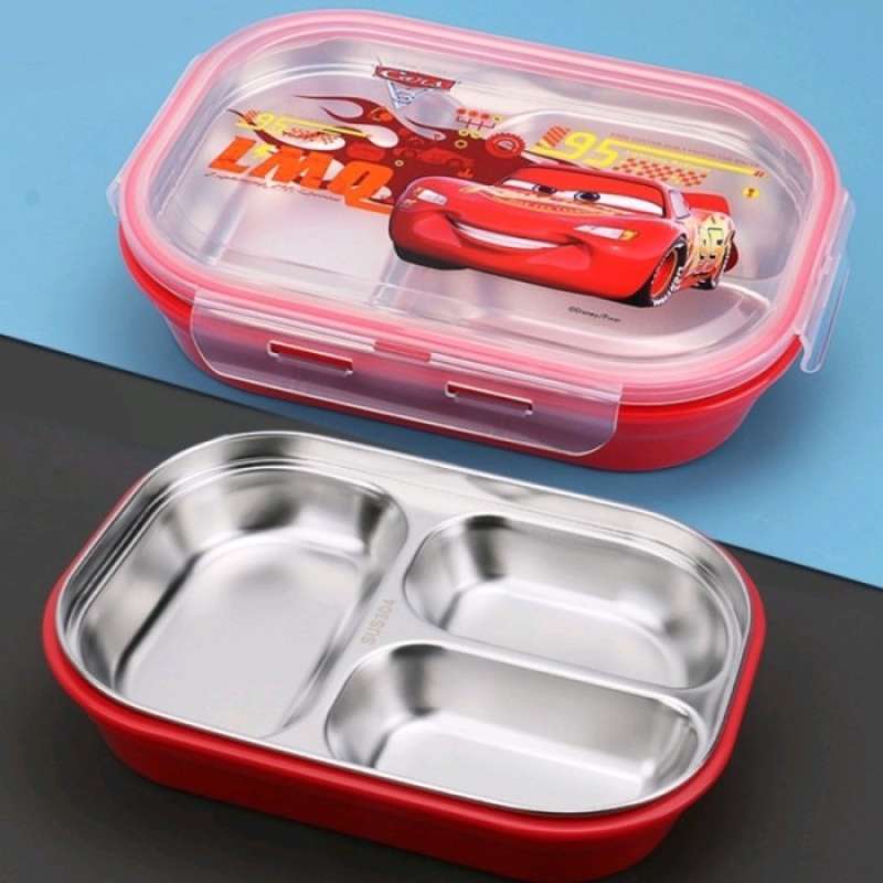 Promo Disney Three-grid Lunch Box Kotak Makan Anak Diskon 23% Di Seller ...