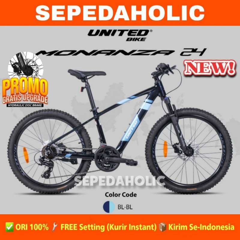 Promo Sepeda Gunung MTB UNITED MONANZA Ukuran 24 Inch Alloy Rem ...