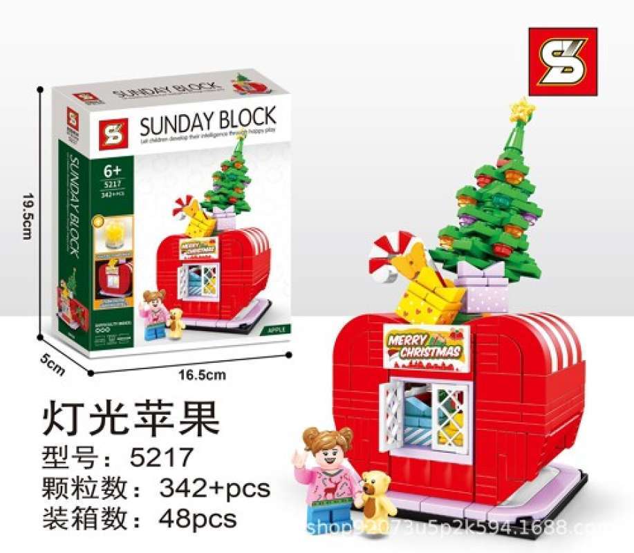 Promo SY 5217 Sunday Blocks Apple | DIY Brick Block Mainan Balok ...