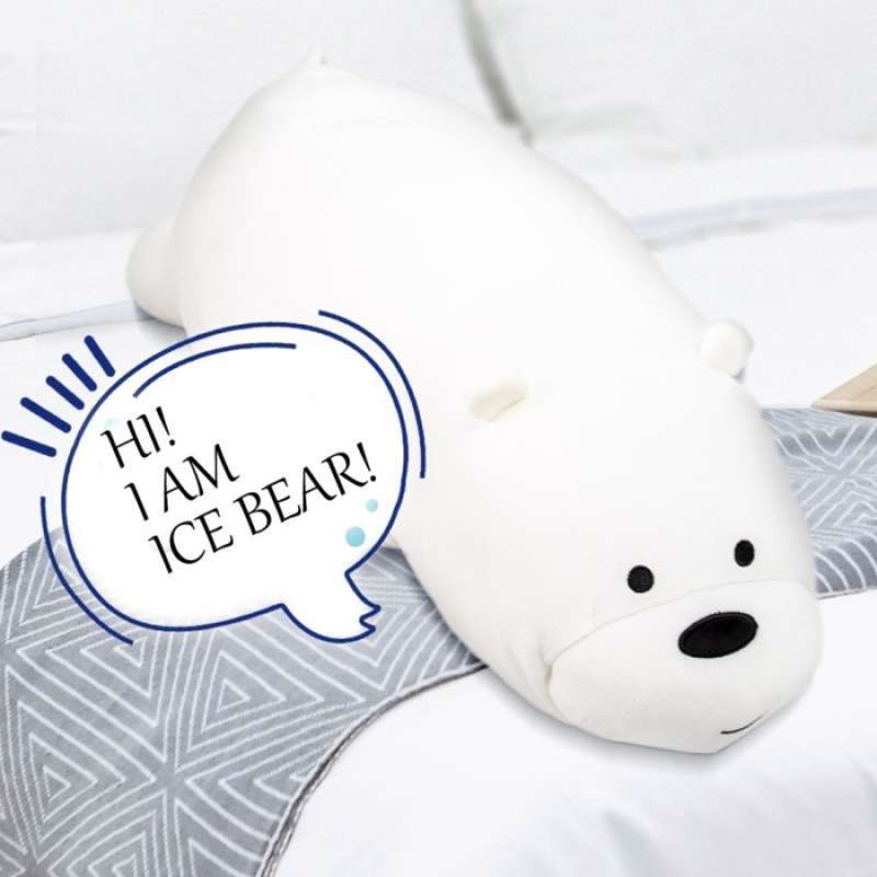Promo Miniso Boneka Mainan Beruang We Bare Bears Boneka Jumb Plush Toy 80cm Ice Bear 80 Cm