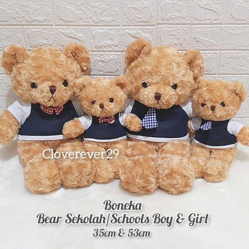Promo Boneka Teddy Bear Uniform Boy & Girl Boneka Beruang - Sekolah ...