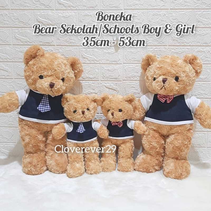 Promo Boneka Teddy Bear Uniform Boy & Girl Boneka Beruang - Sekolah ...