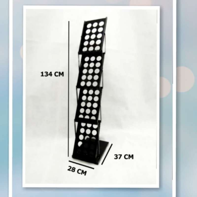 Jual Rak Brosur Brochure 4 Susun Lipat Besi / Rak Display / Rak Majalah ...