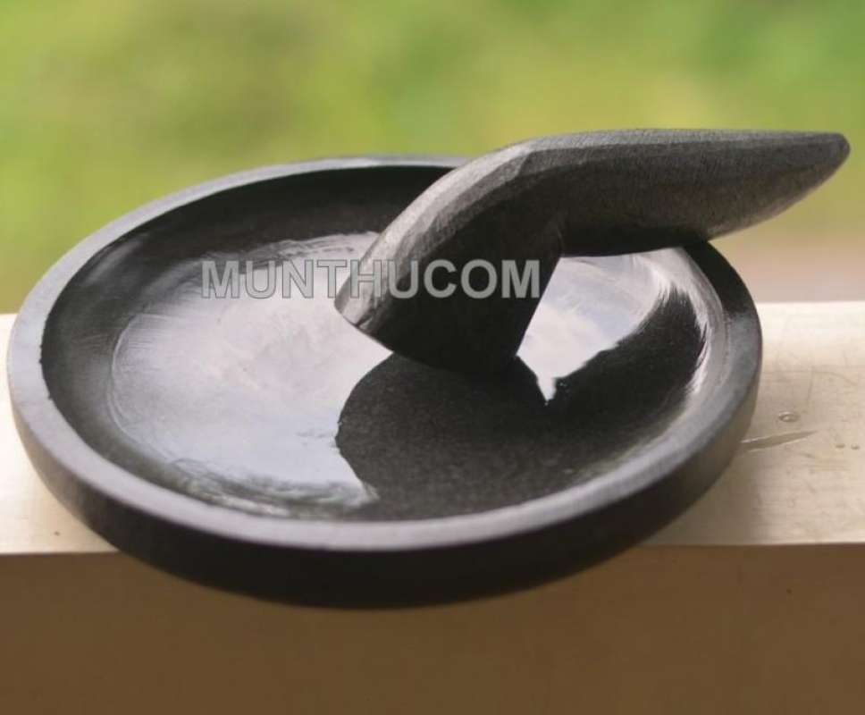 Jual Cobek Batu Kali Hitam 26cm Super Halus + Ulekan Jumbo Di Seller ...