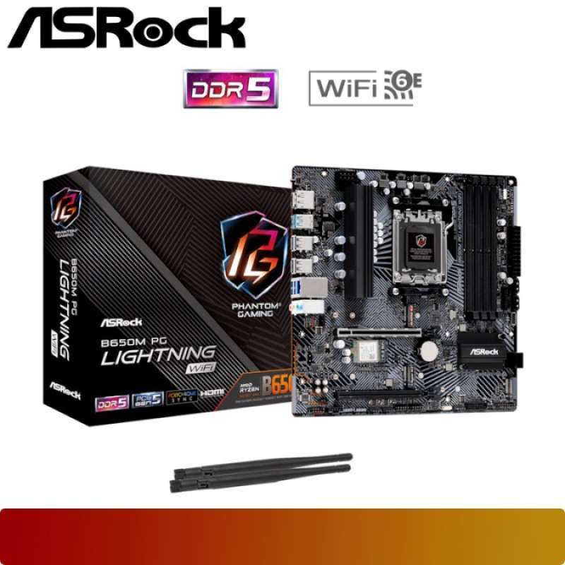 Jual Asrock B650m Pg Lightning Wifi | Amd B650 Am5 Ddr5 Micro Atx Di ...