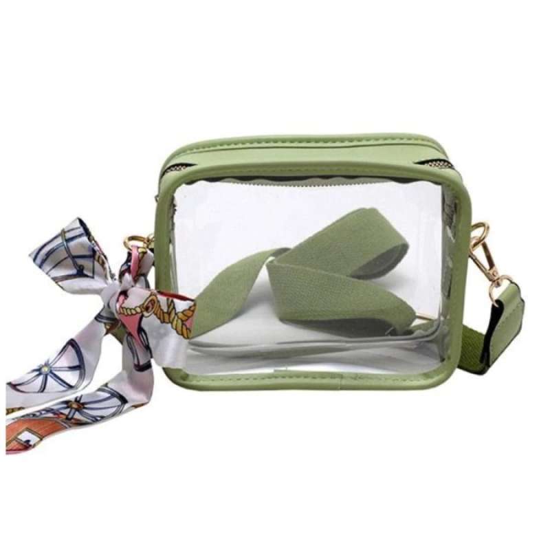 Promo MINI PVC CONCERT SLING BAG TAS KONSER BENING - Hijau - Putih ...