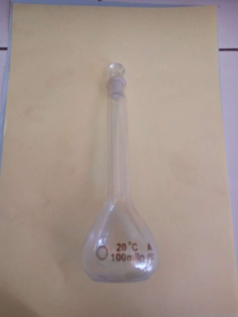 Promo Labu Ukur Kaca 100ml / Labu Volumetri / Labu Kimia / Labu Kaca ...