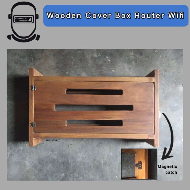 Promo Wooden Cover Box Rak Router Wifi / Kotak Kayu Penyimpan Wifi ...