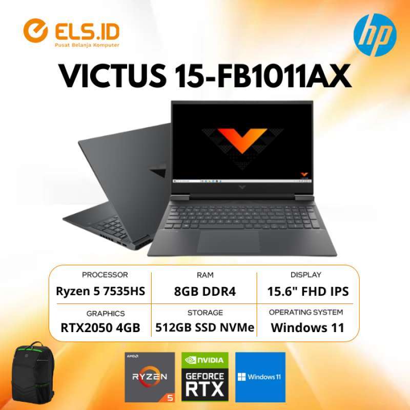 Promo Hp Victus 15-fb1011ax Ryzen 5 7535hs 8gb Ssd 512gb Rtx2050 15.6 ...