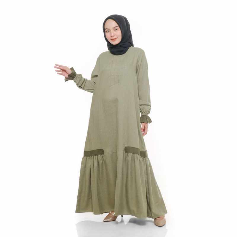 Promo Asnh Dress Wanita Muslim Panjang Calandra Bahan Lembut Tidak ...