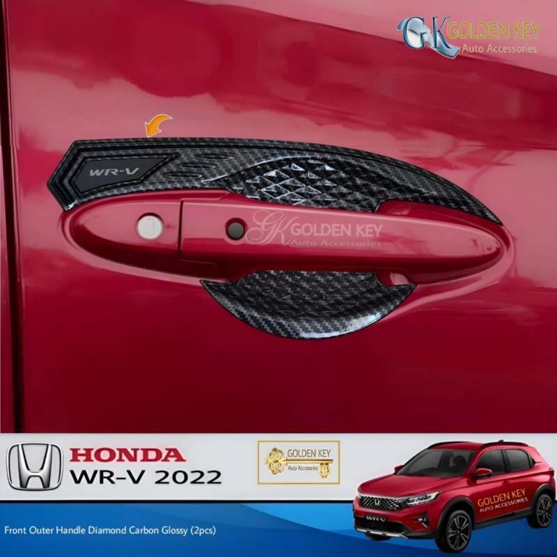 Jual Front Outer Handle Wrv 2022 Mangkok Pintu Depan Diamond Carbon Glossy Di Seller Golden Key ...