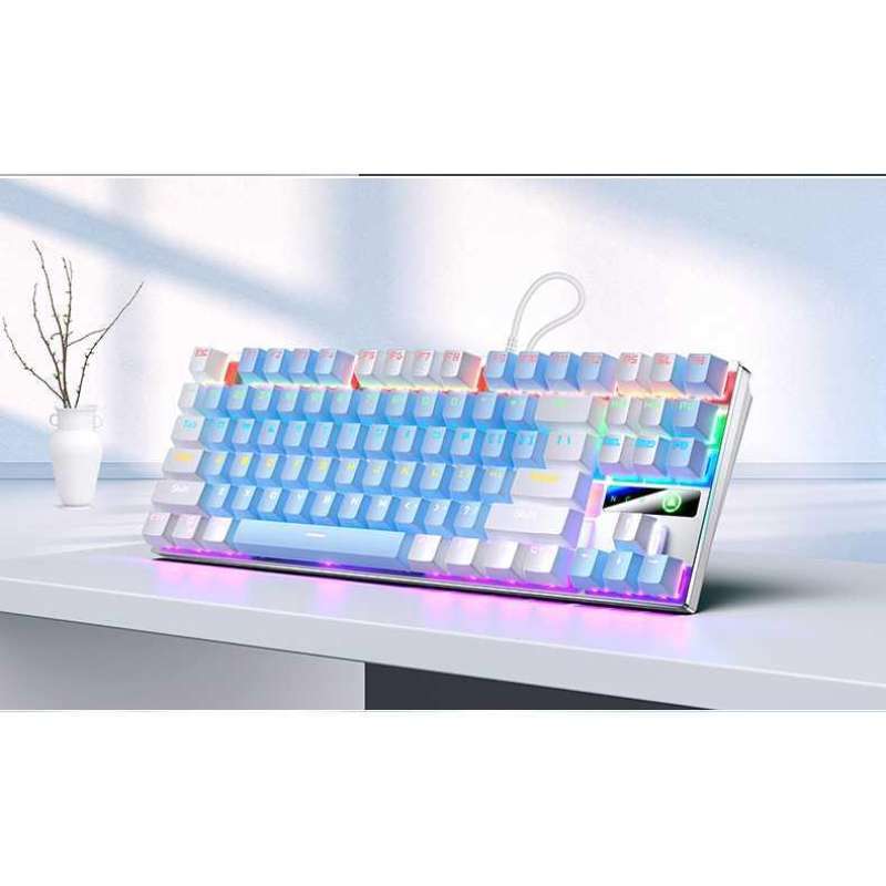 Jual Yindiao Mechanical Keyboard Gaming Wired Usb Rgb Blue Switch Zk-3 ...