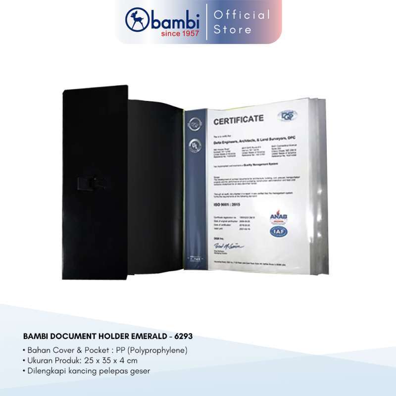 Promo Bambi Tas Document Holder Emerald - 6293 Diskon 15% Di Seller ...