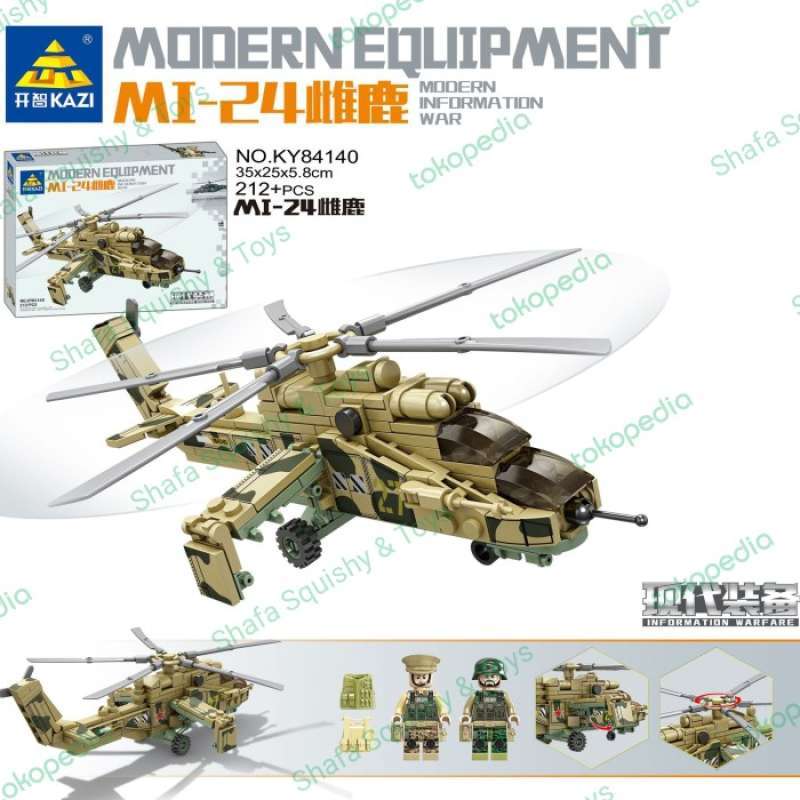 Jual Kazi Modern Equipment Building Block - Helicopter Series - Mi-24 ...