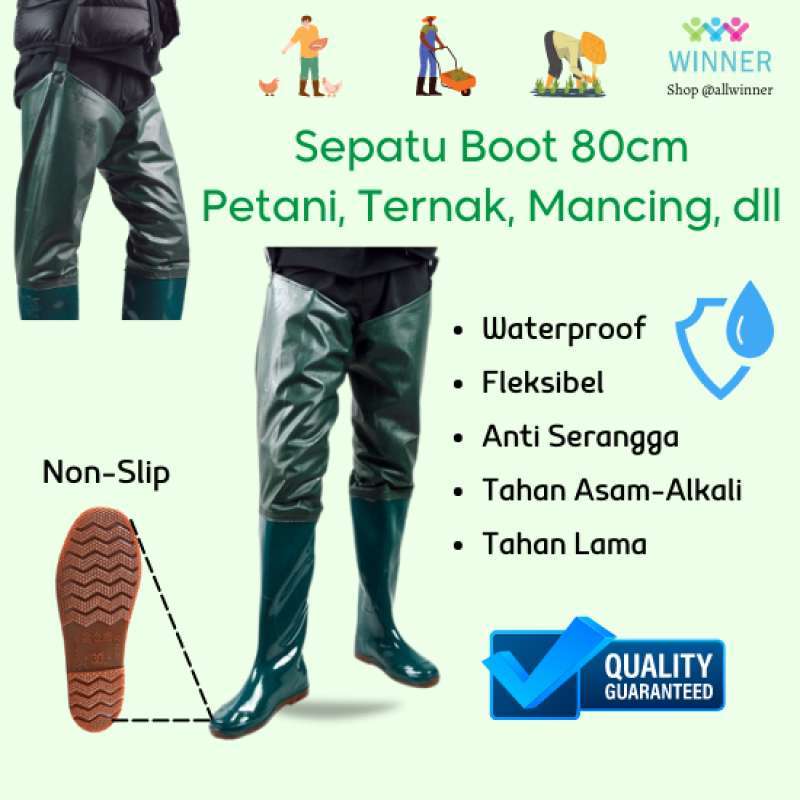 Promo Wlfs Sepatu Boots Petani Sawah Panjang Boot 80cm Karet Premium ...
