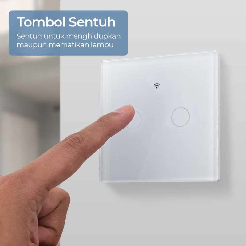 Jual Saklar Lampu Wireless Wifi Rf Smart Home Model Whk05 Sakelar ...