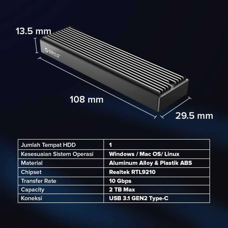 Jual Adaptor Enclosure Nvme M.2 Ssd To Usb 3.1 Type C M2pv-c3 Harddisk ...